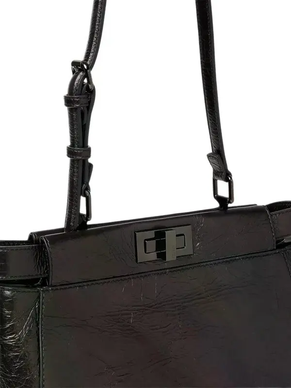 Fendi Small Peekaboo Leather Shoulder Bag