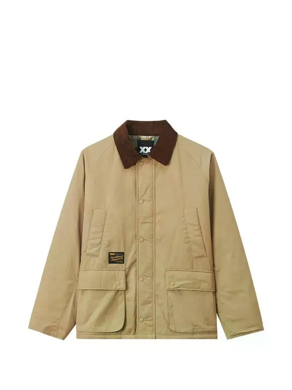 FINGERCROXX Corduroy-collar Raglan-sleeve Jacket