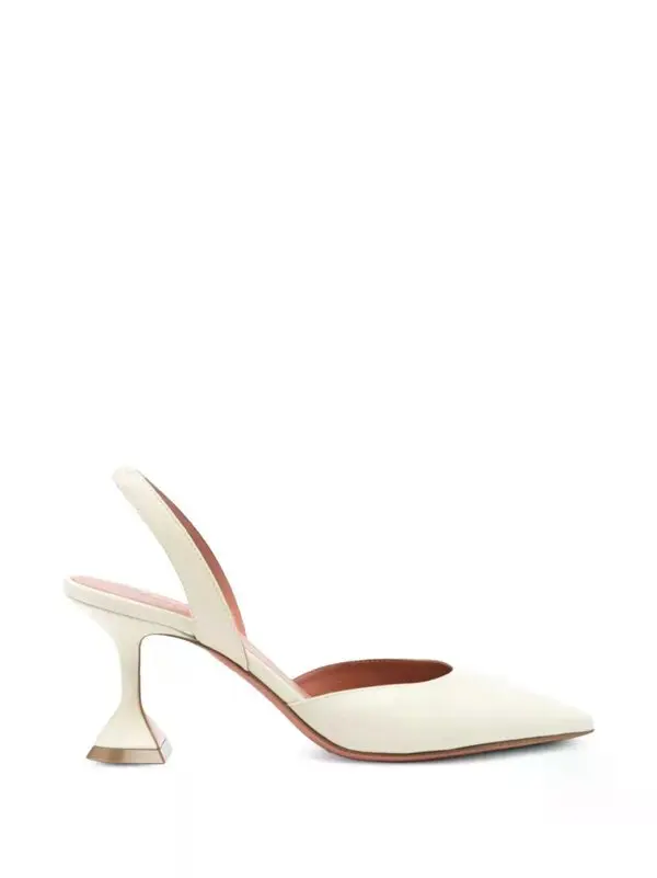 Amina Muaddi Holly Slingback Pumps - White