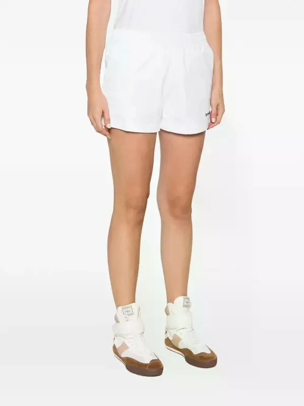 Sporty & Rich Logo-embroidered Elasticated Shorts