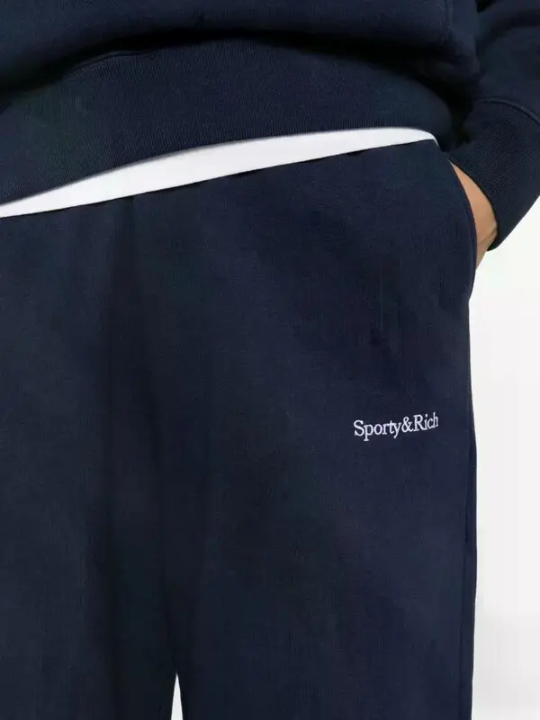 Sporty & Rich Logo-embroidered Track Pants