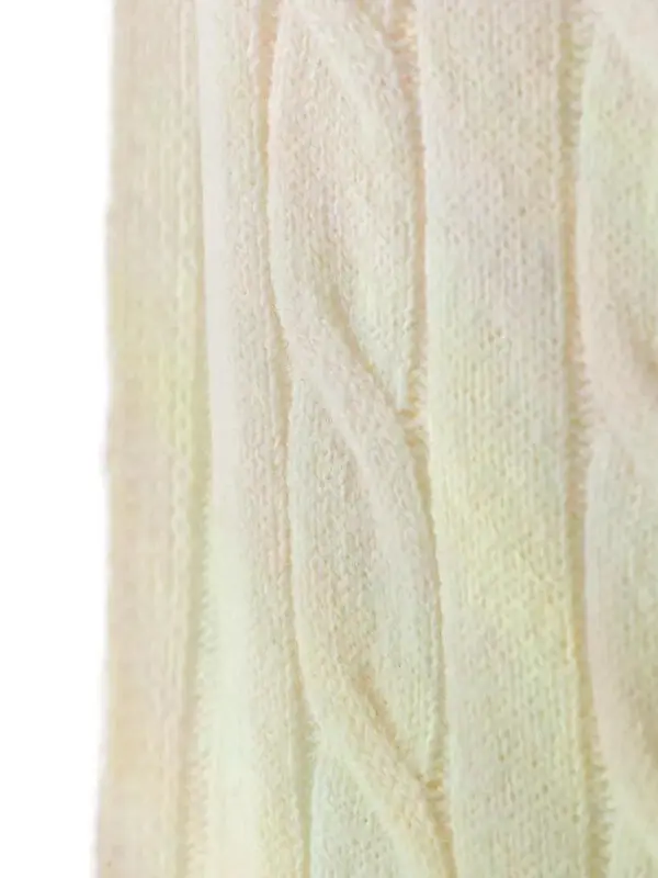 Gant Cable-knit Embroidered-logo Scarf