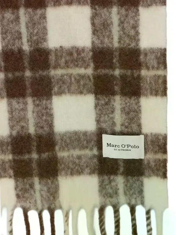 Marc O'polo Check-pattern Fringed Scarf