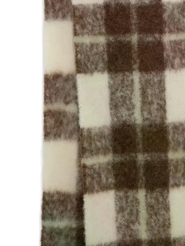 Marc O'polo Check-pattern Fringed Scarf