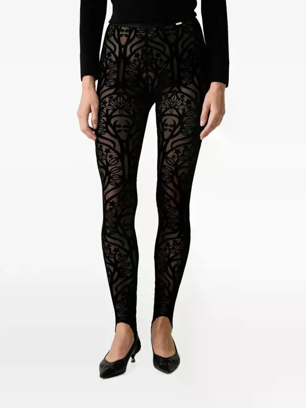 FRACOMINA Patterned Stirrup Leggings - Black