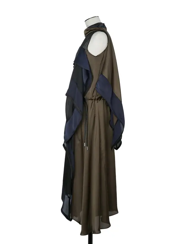 Sacai Ruffled Layered-design Asymmetric Dress