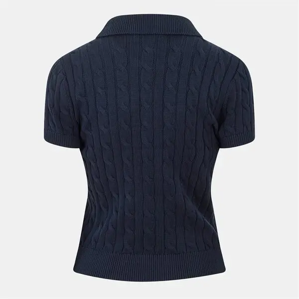 Ralph Lauren Logo Short-sleeved Knit Sweater