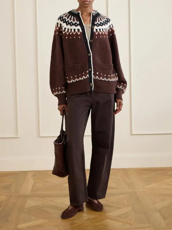 DÔEN Hue Knitted Wool-blend Cardigan - Multi