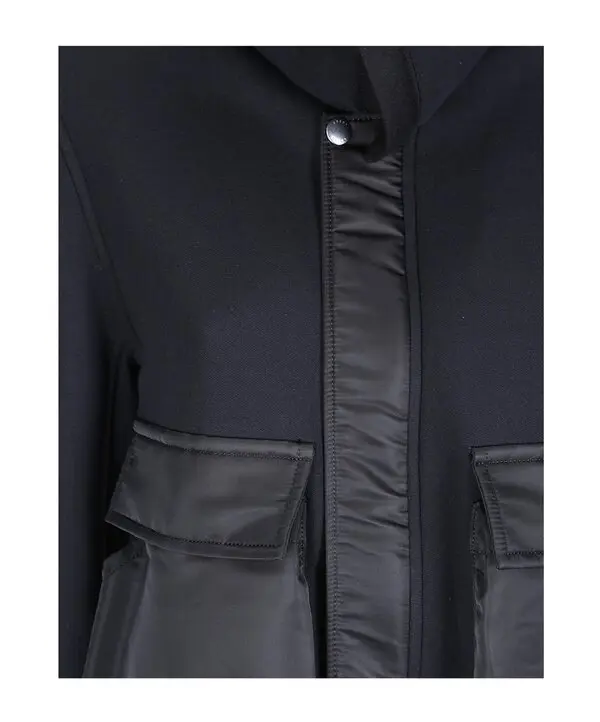 Sacai Buckled High-neck Oversized Jacket