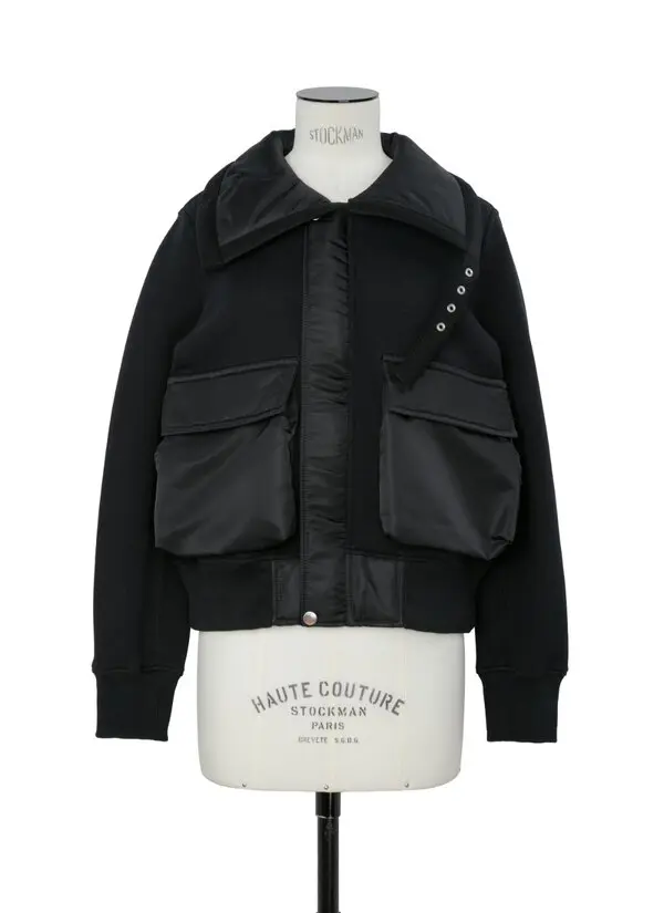Sacai Buckled High-neck Oversized Jacket