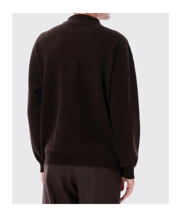 ROBERTO COLLINA Half-zip Polo Sweater - Brown