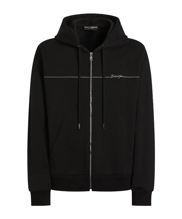 Dolce & Gabbana Dolce Gabbana Logo Embroidered Hoodie
