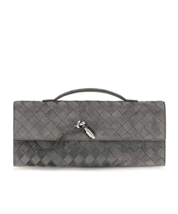 Bottega Veneta Andiamo Clutch - Gray