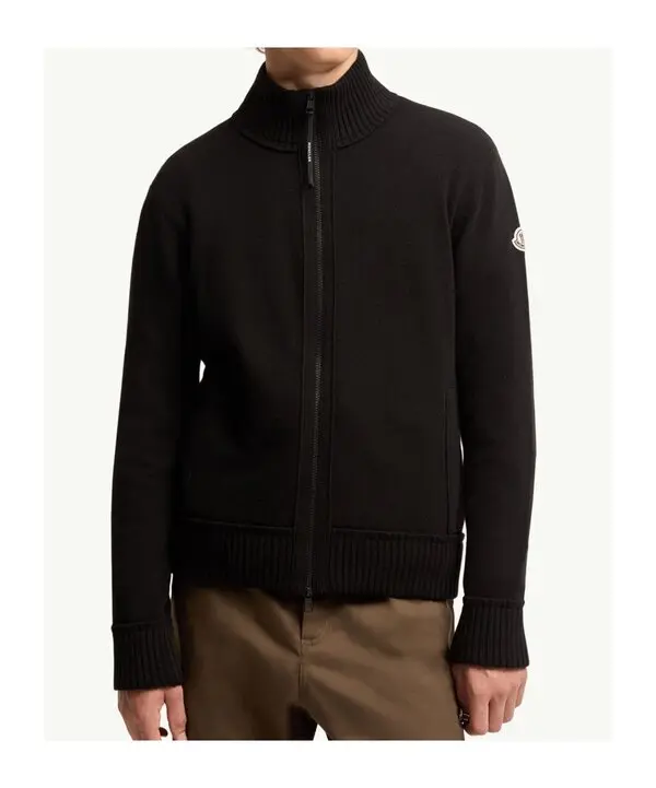 Moncler Cashmere Wool Zip-up Cardigan