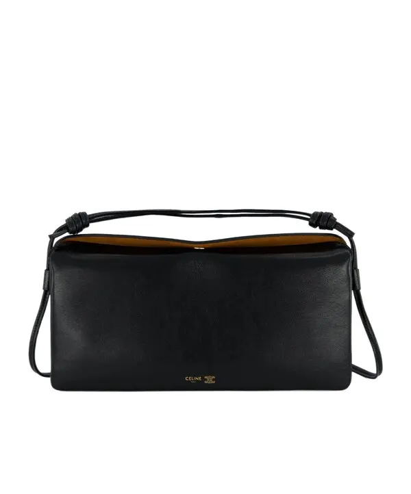 Celine Shoulder Bag With Triomphe Plaque In Leather