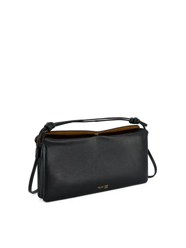 Celine Shoulder Bag With Triomphe Plaque In Leather
