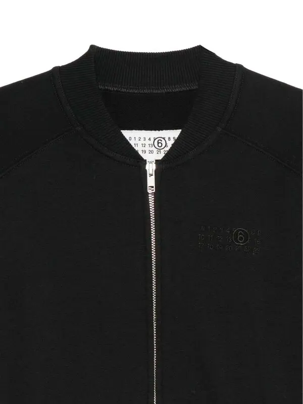 MAISON MARGIELA Logo Embroidered Zip-up Bomber Jacket