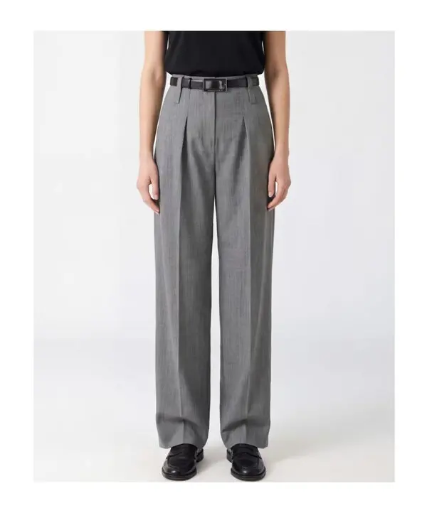 Elisabetta Franchi Belted Pleated Tailored Trousers