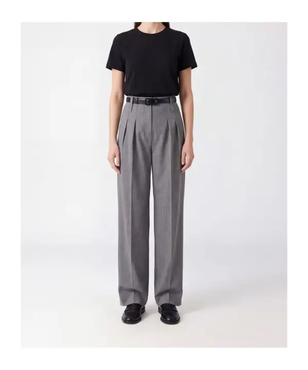 Elisabetta Franchi Belted Pleated Tailored Trousers