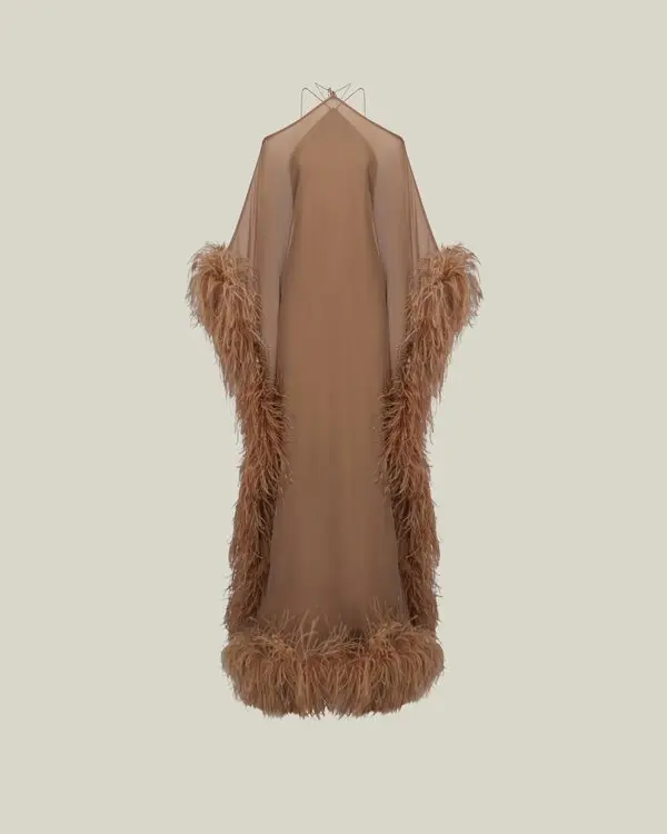 TALLER MARMO Feathered Sza Sza Spirito Kaftan