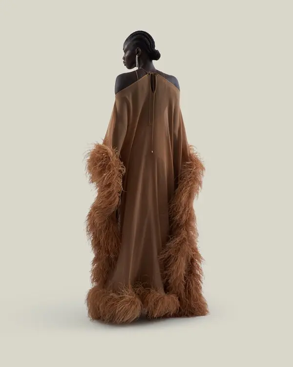 TALLER MARMO Feathered Sza Sza Spirito Kaftan