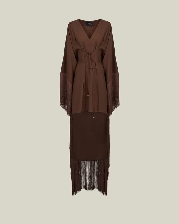 TALLER MARMO Fringed Mini Sierra Kaftan