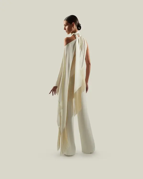 TALLER MARMO Fringed Atlas Blouse