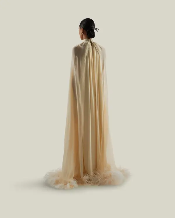 TALLER MARMO Feathered Eterea Gown
