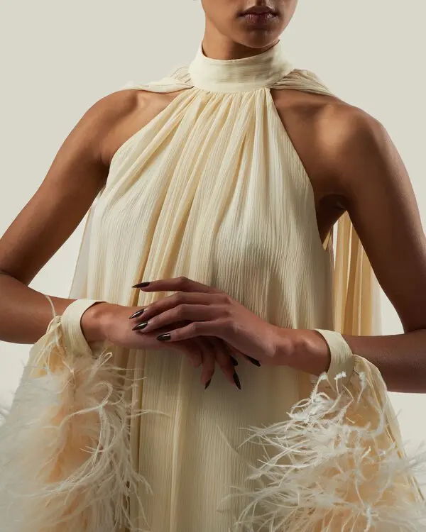 TALLER MARMO Feathered Eterea Gown