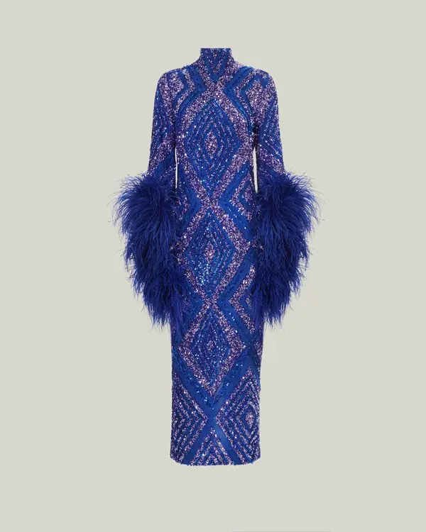 TALLER MARMO Del Rio Disco Dress - Royal Blue