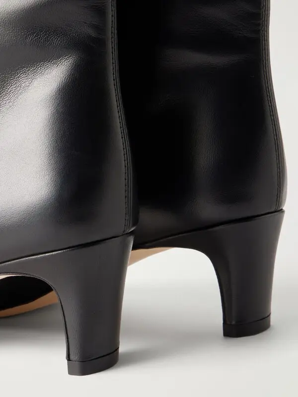 Staud Wally Leather Knee Boots - Black