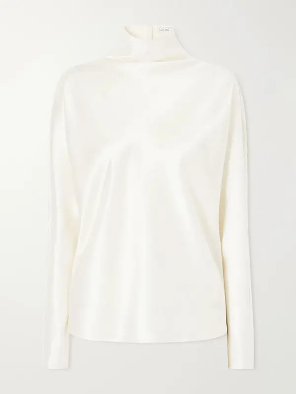 ALMADA Maddy Satin Blouse - Neutrals
