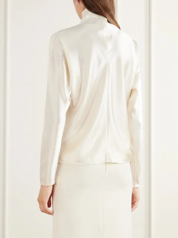 ALMADA Maddy Satin Blouse - Neutrals