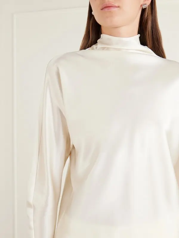 ALMADA Maddy Satin Blouse - Neutrals