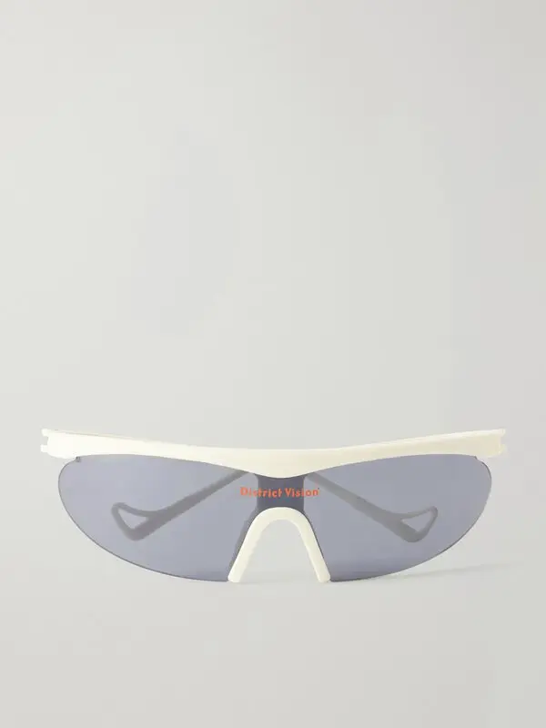 DISTRICT VISION Koharu Semi-rimless D-frame Polycarbonate Sunglasses - Yellow