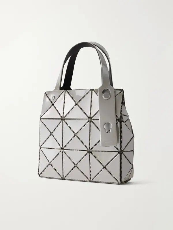 Issey Miyake Carat Mini Glossed Top-handle Bag - Gray