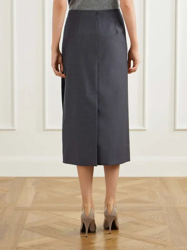 JIL SANDER Wool And Mohair-blend Midi Skirt