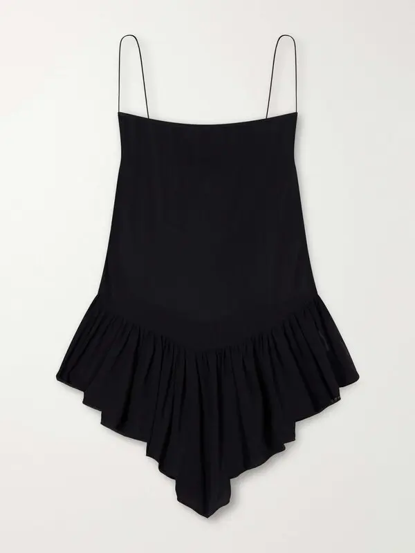 Tove Harlowe Asymmetric Gathered Silk-chiffon Blouse