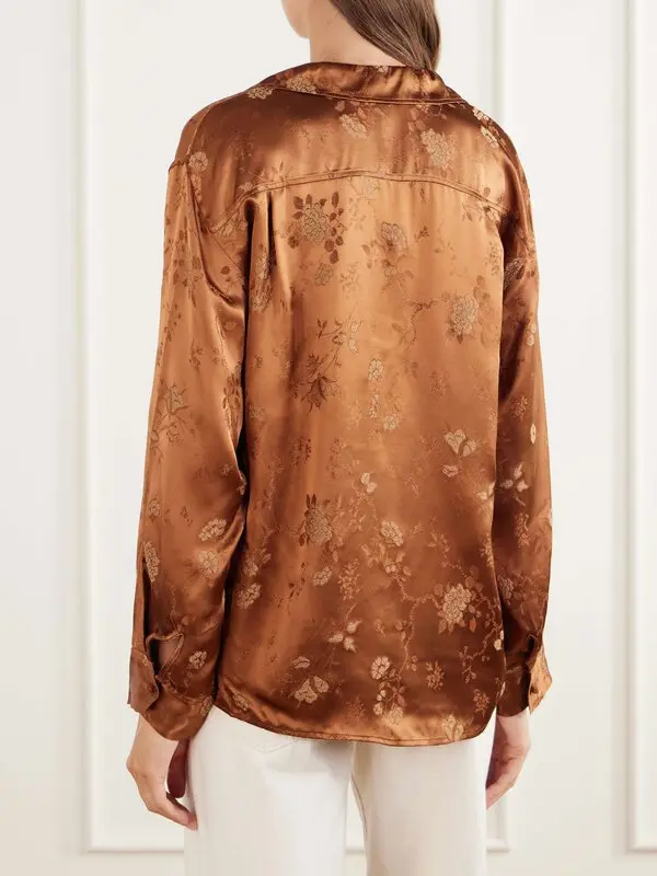 DÔEN Maurise Floral-jacquard Shirt