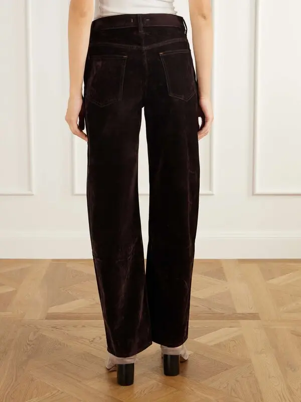 Ossou Rider Cotton-blend Velvet Low-rise Wide-leg Jeans