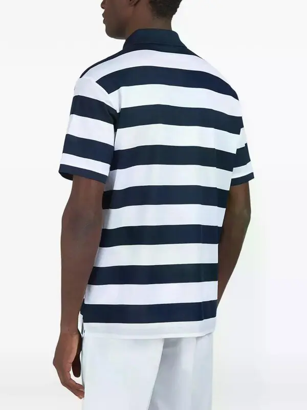 Paul & Shark Striped Cotton Polo Shirt - Blue