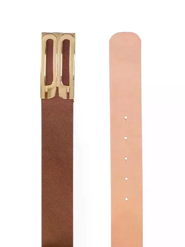 Victoria Beckham Dorian Frame Logo-plaque Leather Belt