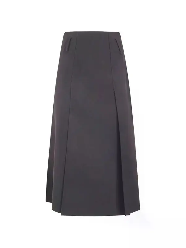 DRHOPE Pleated A-line Midi Skirt