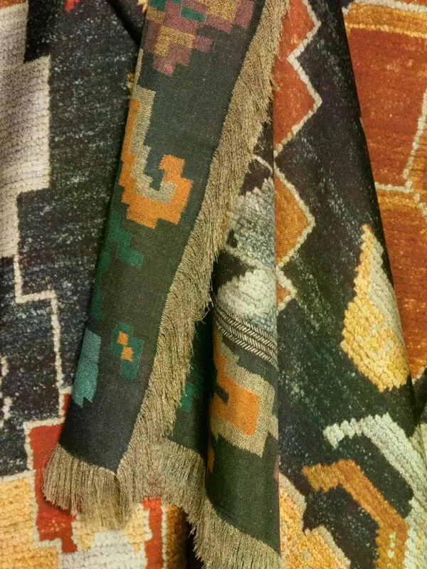 PIERRE-LOUIS MASCIA Printed Frayed Scarf