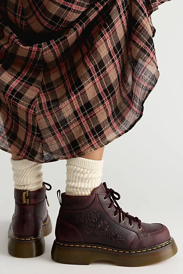 Dr. Martens For Buzz Floral Emboss Leather Boots