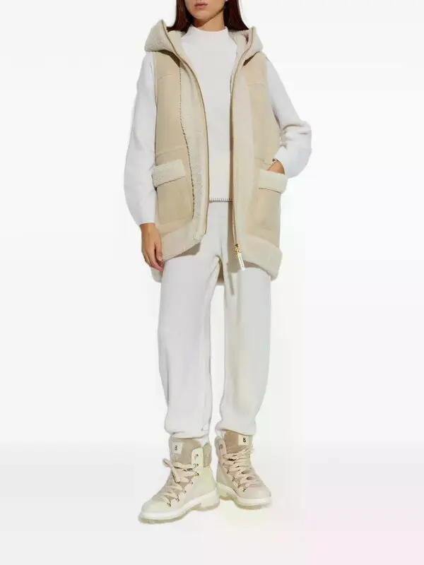 Bogner Lona Shearling-trim Hooded Gilet