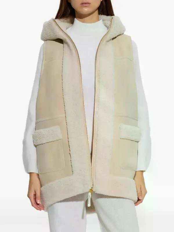 Bogner Lona Shearling-trim Hooded Gilet