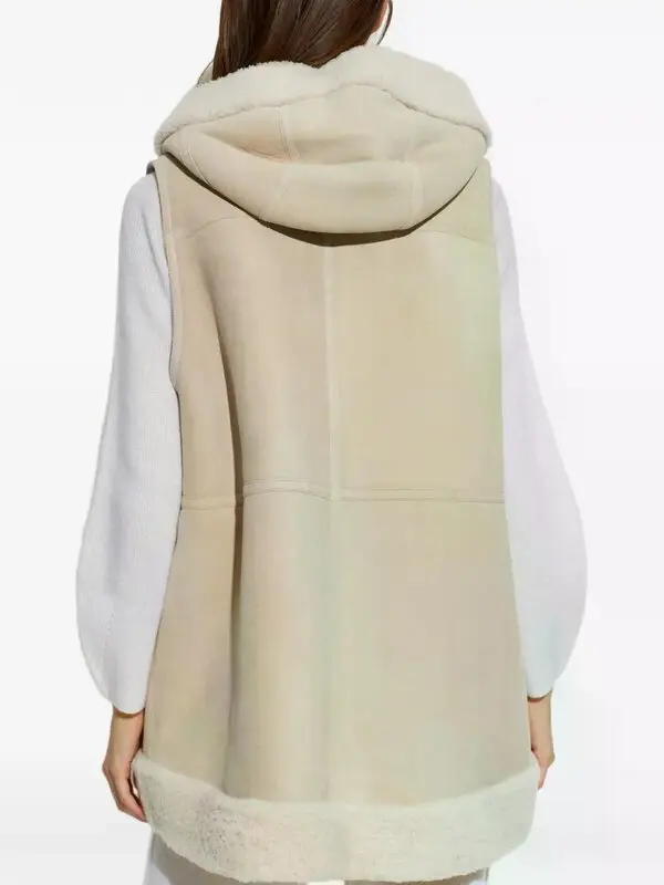 Bogner Lona Shearling-trim Hooded Gilet