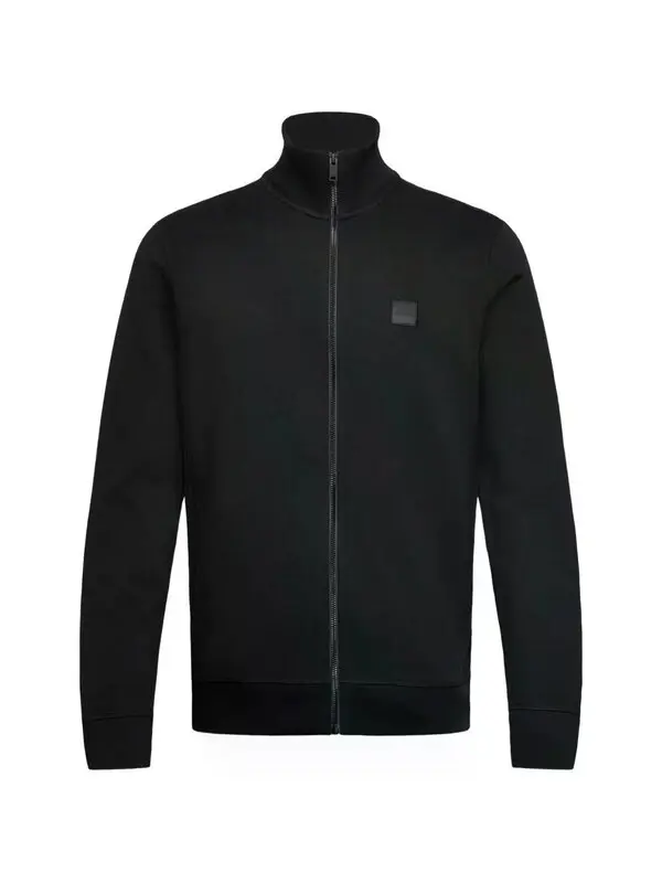 BOSS Cotton-jersey Jacket With Logo Badge