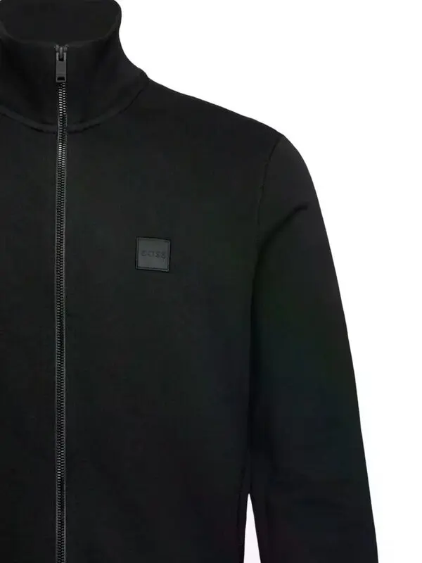 BOSS Cotton-jersey Jacket With Logo Badge